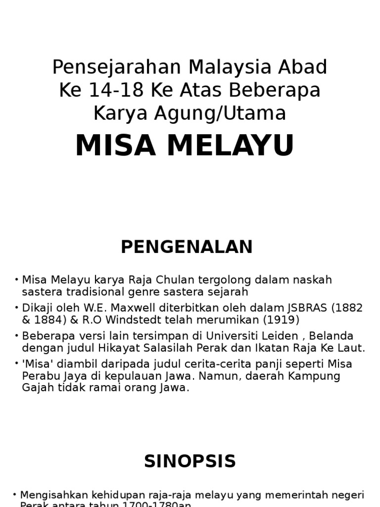 Misa Melayu | PDF