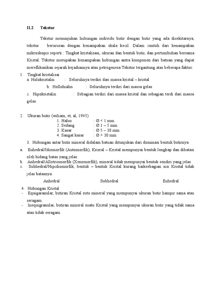 Tekstur Batuan Beku | PDF