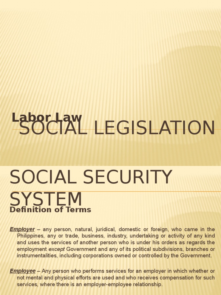 Social Legislation Dummy | PDF | Pension | Sexual Harassment
