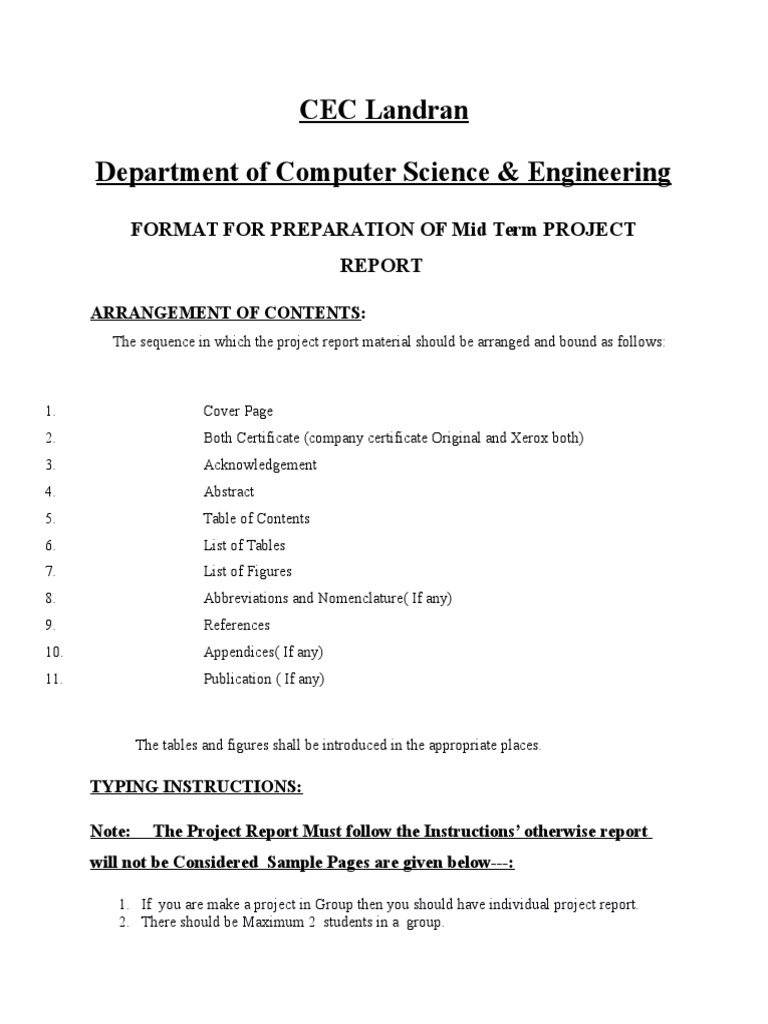 Major Project Report Format | PDF