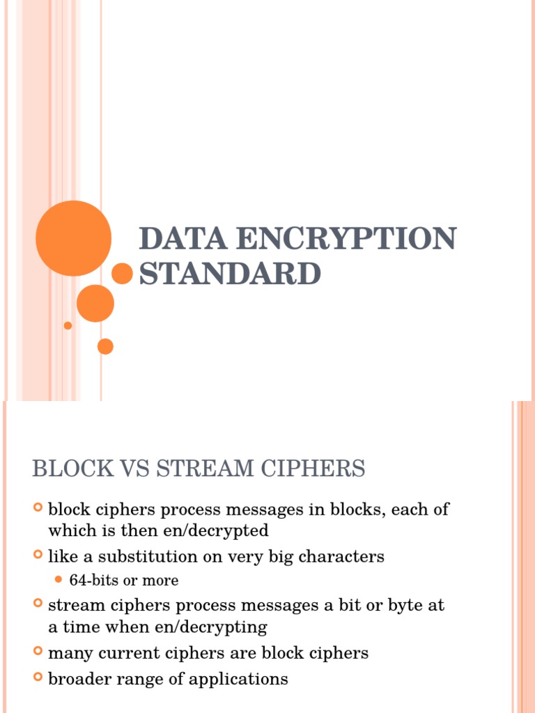 Data Encryption Standard | PDF | Cipher | Cryptography