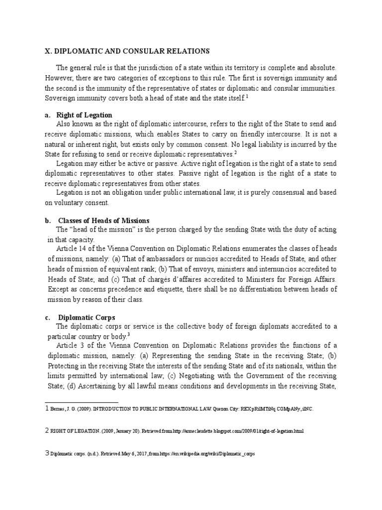 Diplomatic and Consular Relations | Consul (Representative ...