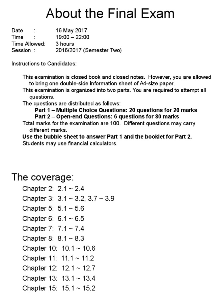 Final Exam Study Guide | PDF