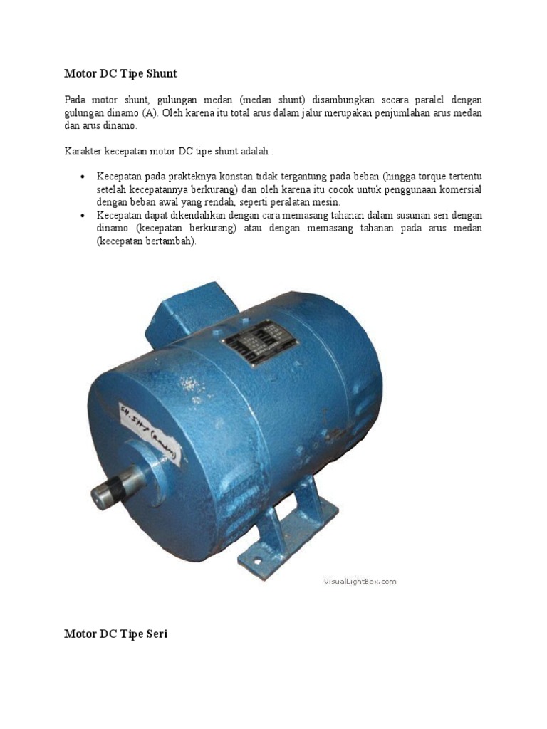 Motor DC Tipe Seri | PDF