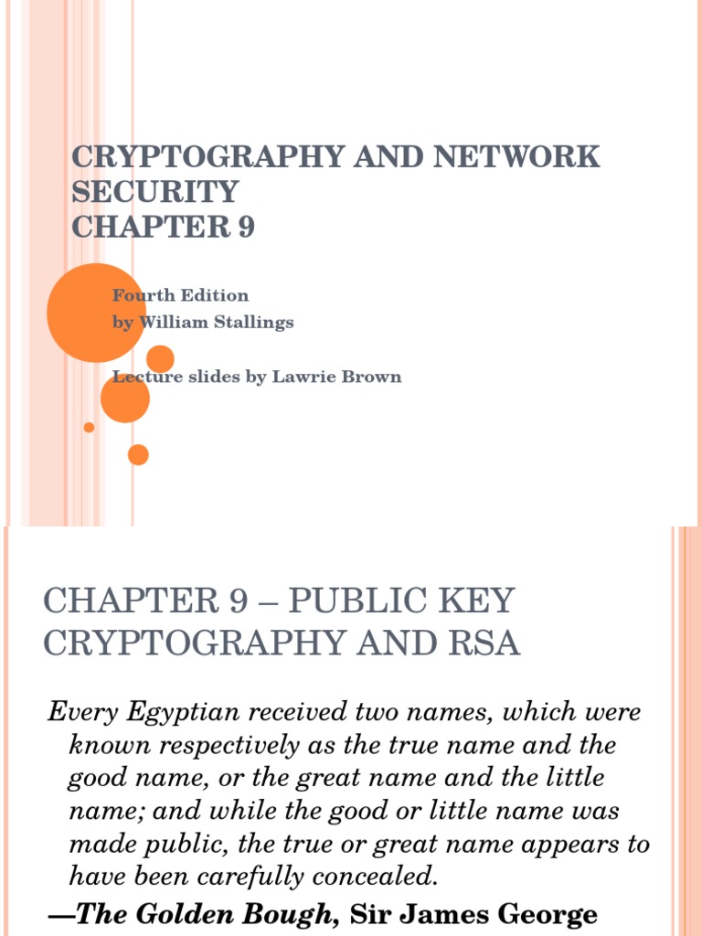 Cryptography and Network Security: Fourth Edition by William Stallings ...