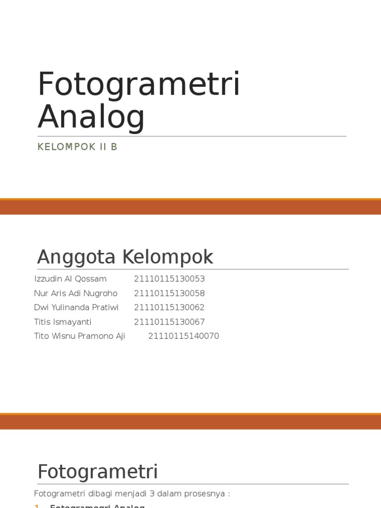 Fotogrametri Analog: Keunggulan dan Kekurangan | PDF