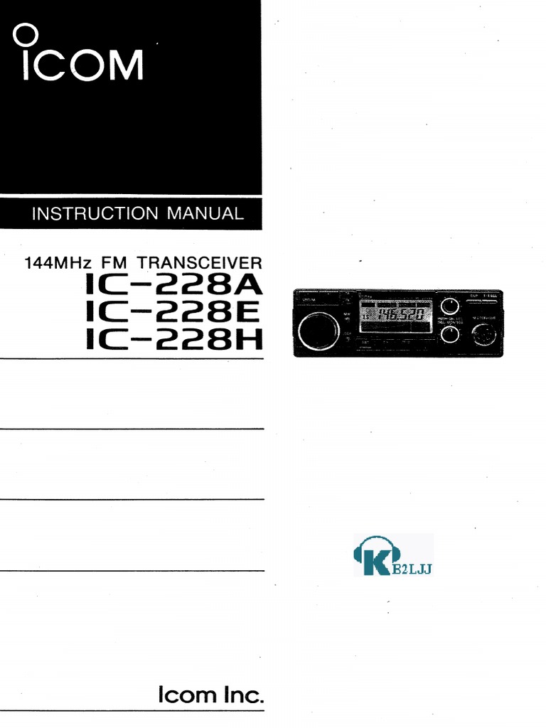 IC-228A - E - H Instruction Manual PDF | PDF