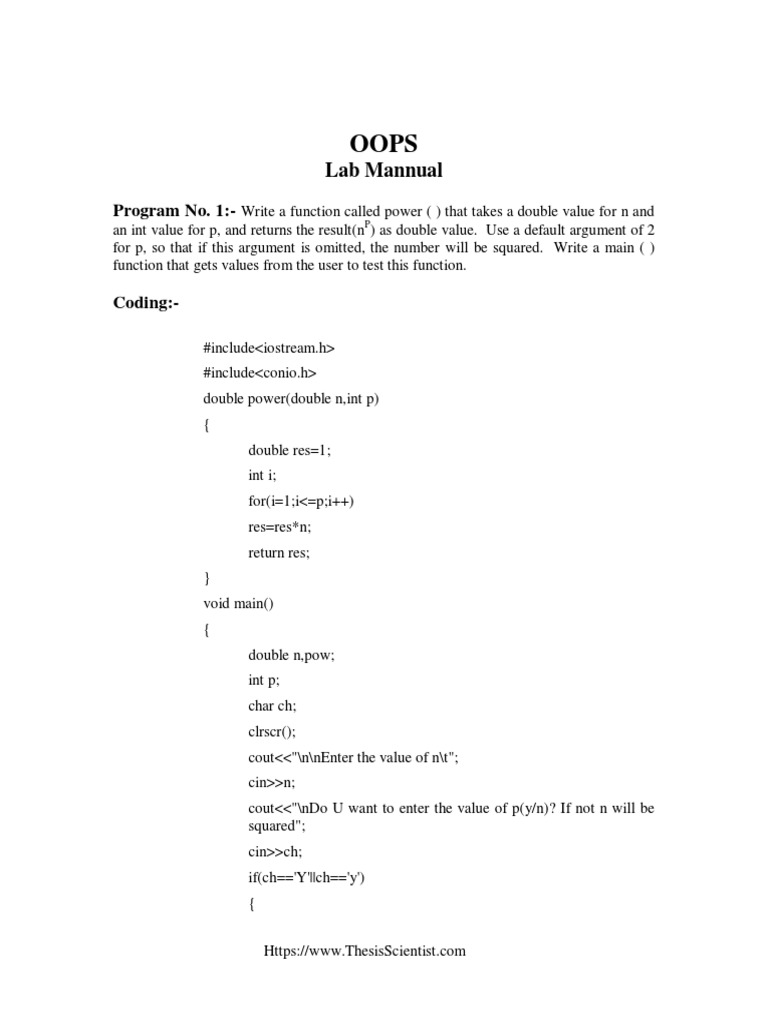 C++ Manual | PDF | Inheritance (Object Oriented Programming) | Method ...