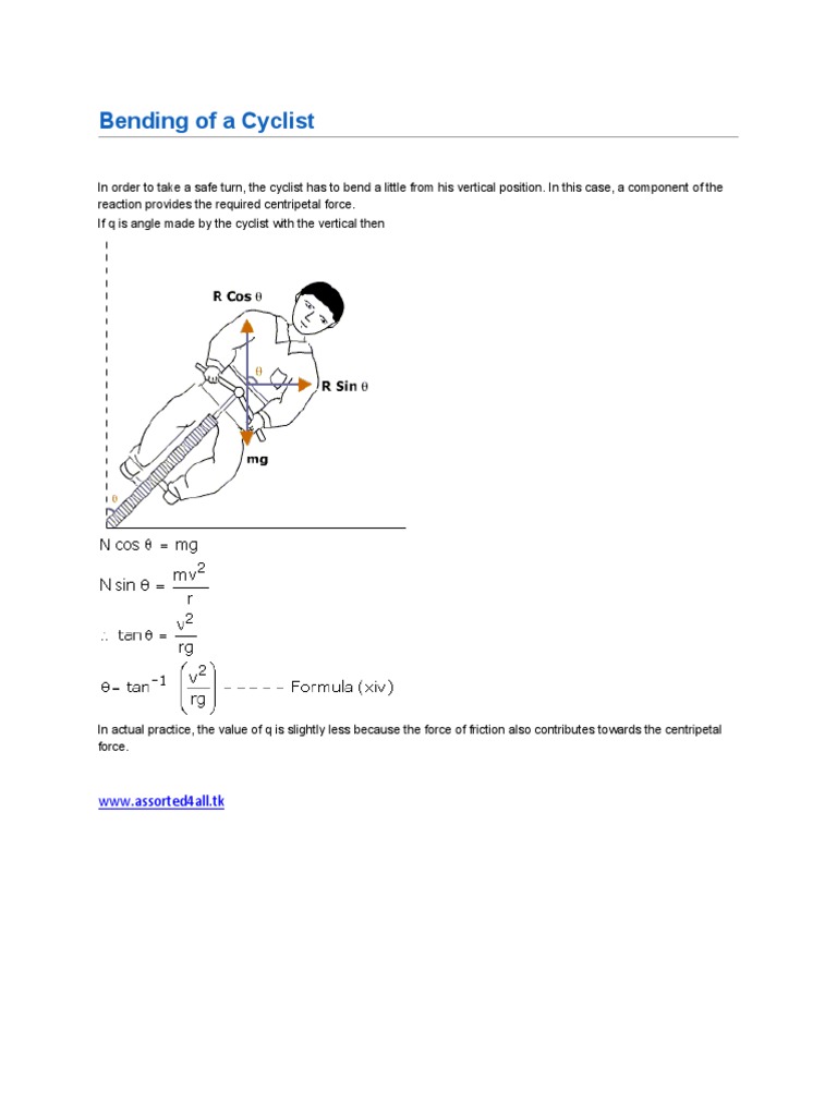 Bending of A Cyclist | PDF