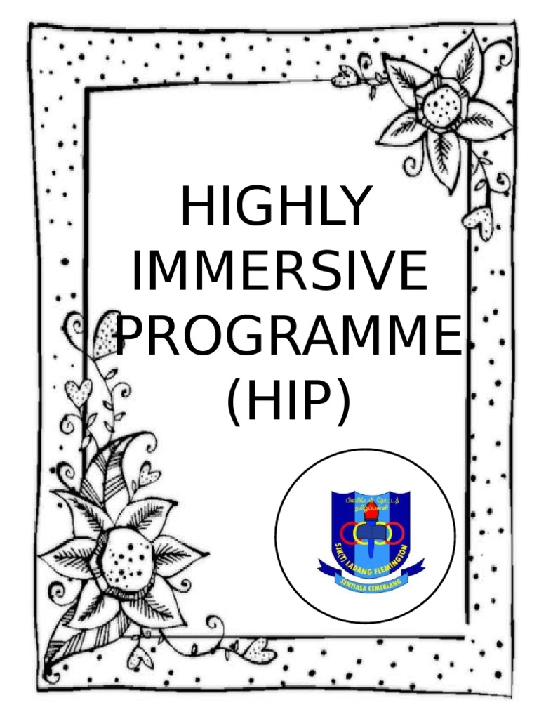 Highly Immersive Programme (HIP) | PDF