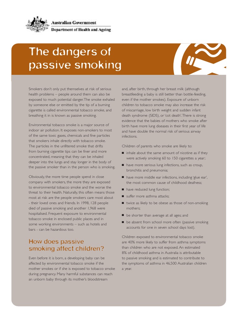 The Dangers of Passive Smoking | PDF | Tobacco Smoking | Addiction