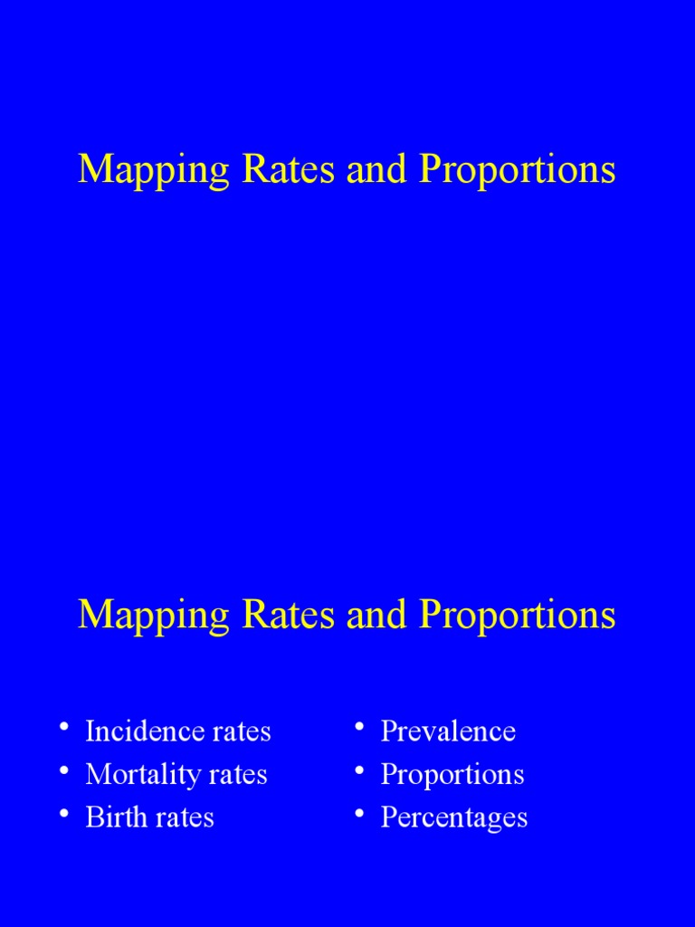 Mapping Rates and Proportions | PDF | Incidence (Epidemiology ...