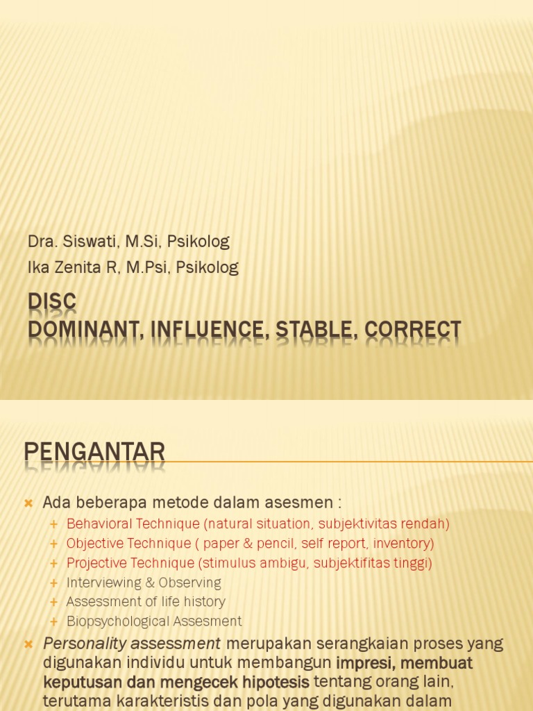 Disc | PDF | Karier & Perkembangan | Pengembangan Diri