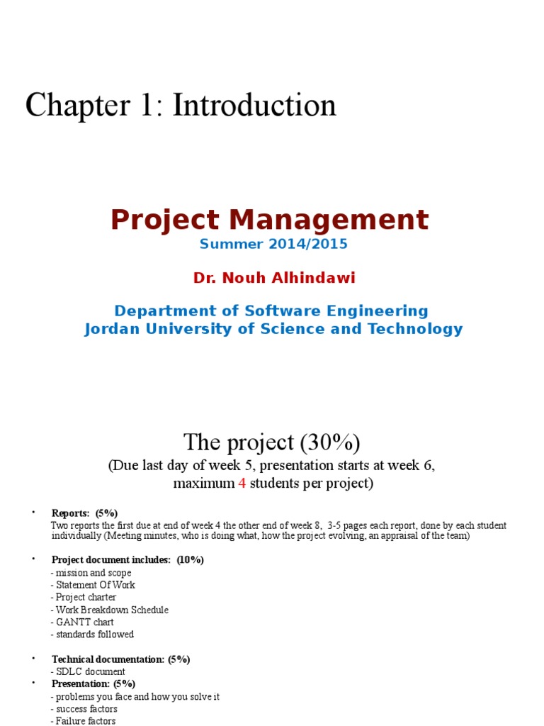 Chapter 1: Introduction: Project Management | PDF | Project Management ...