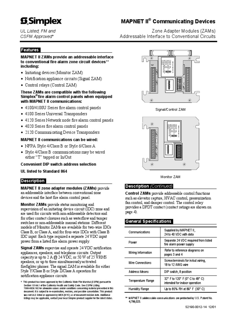 Simplex Class B Wiring Diagram | PDF | Amplifier | Switch