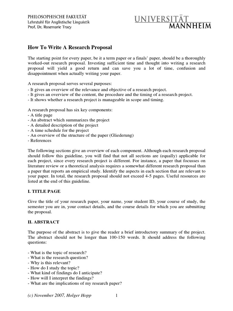 Writing an Effective Research Proposal | PDF | Abstract (Summary ...