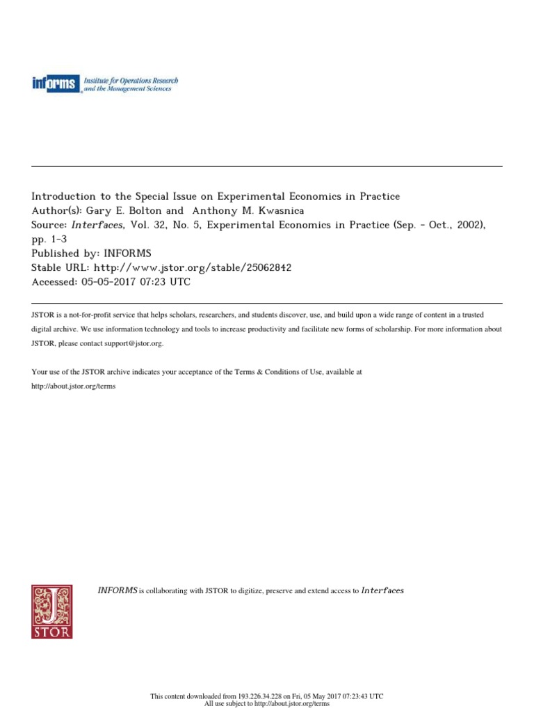 Informs Interfaces: This Content Downloaded From 193.226.34.228 On Fri ...