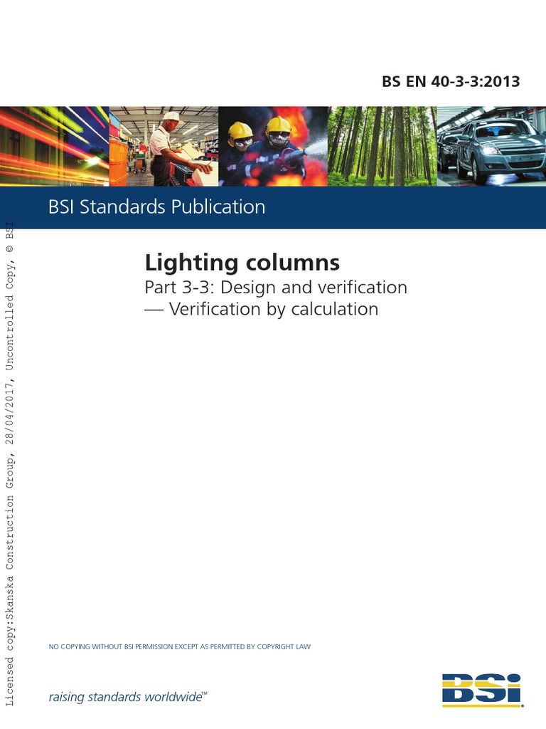 Lightings Columns Design and Verification | PDF | Column | Strength Of ...
