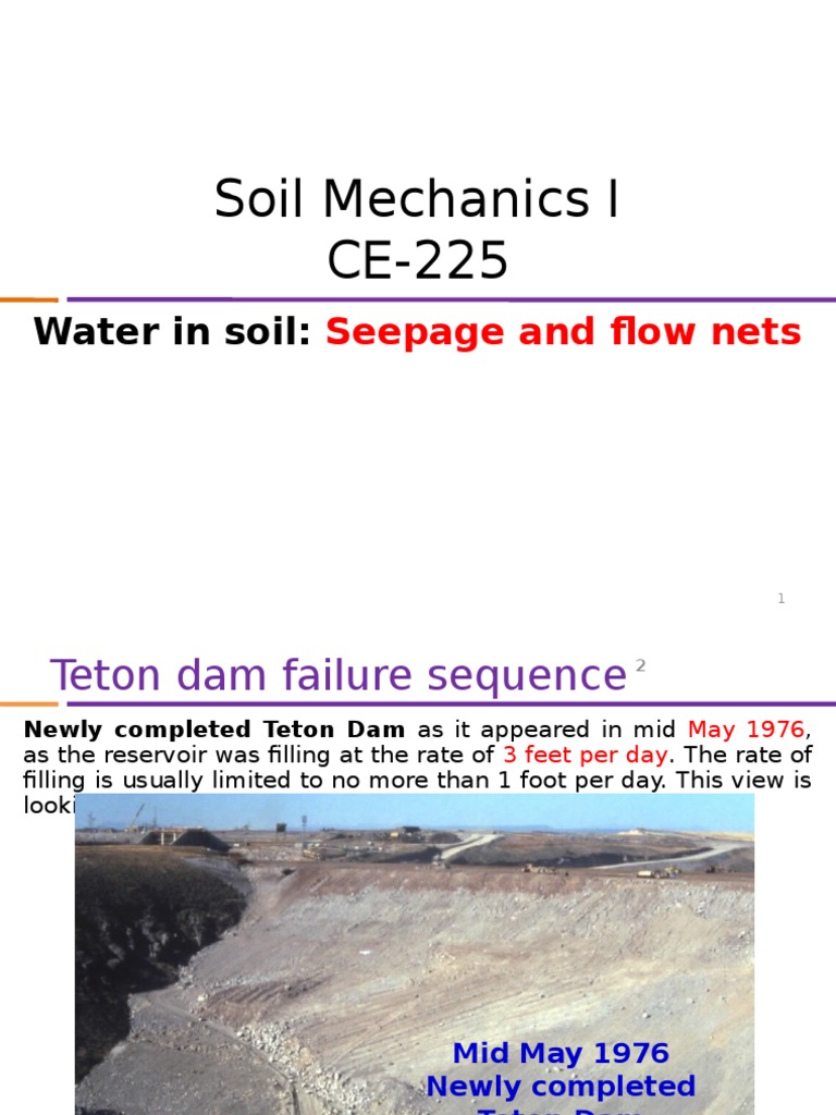 Seepage and Flow Nets | PDF | Dam | Soil Mechanics
