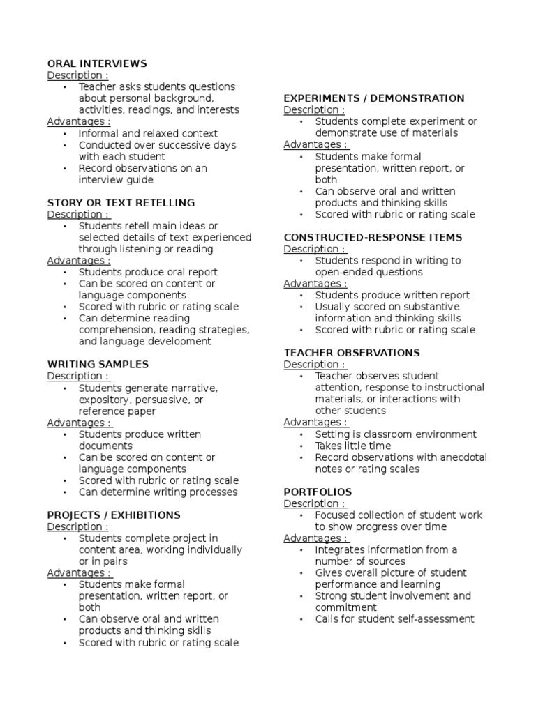 Example of Authentic Assessment | PDF | Rubric (Academic) | Teaching