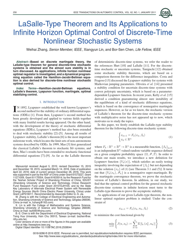 Lasalle-Type Theorem and Its Applications To Infinite Horizon Optimal Control of Discrete-Time ...