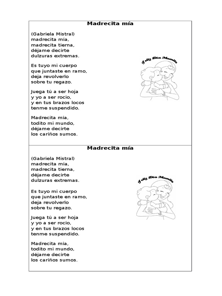 Poesia Para El Día de La Madre -Madrecita Mía | Naturaleza