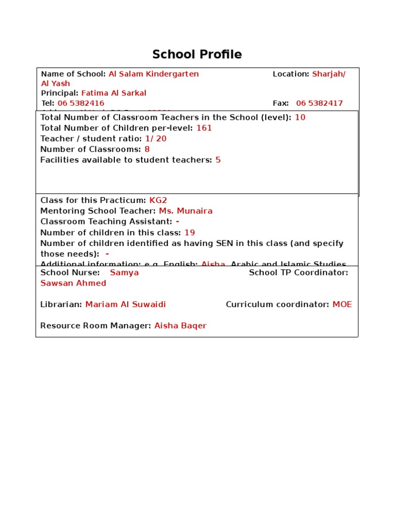 School Profile | PDF