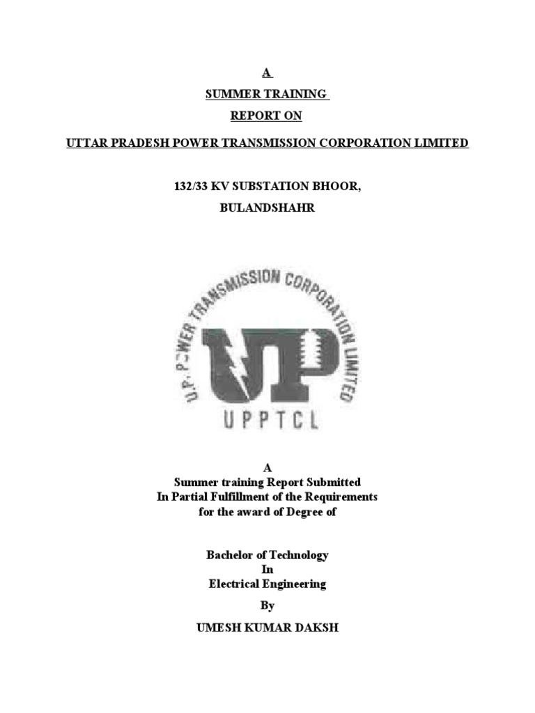 Training Report 132/33 KV Substation | PDF | Electrical Substation ...