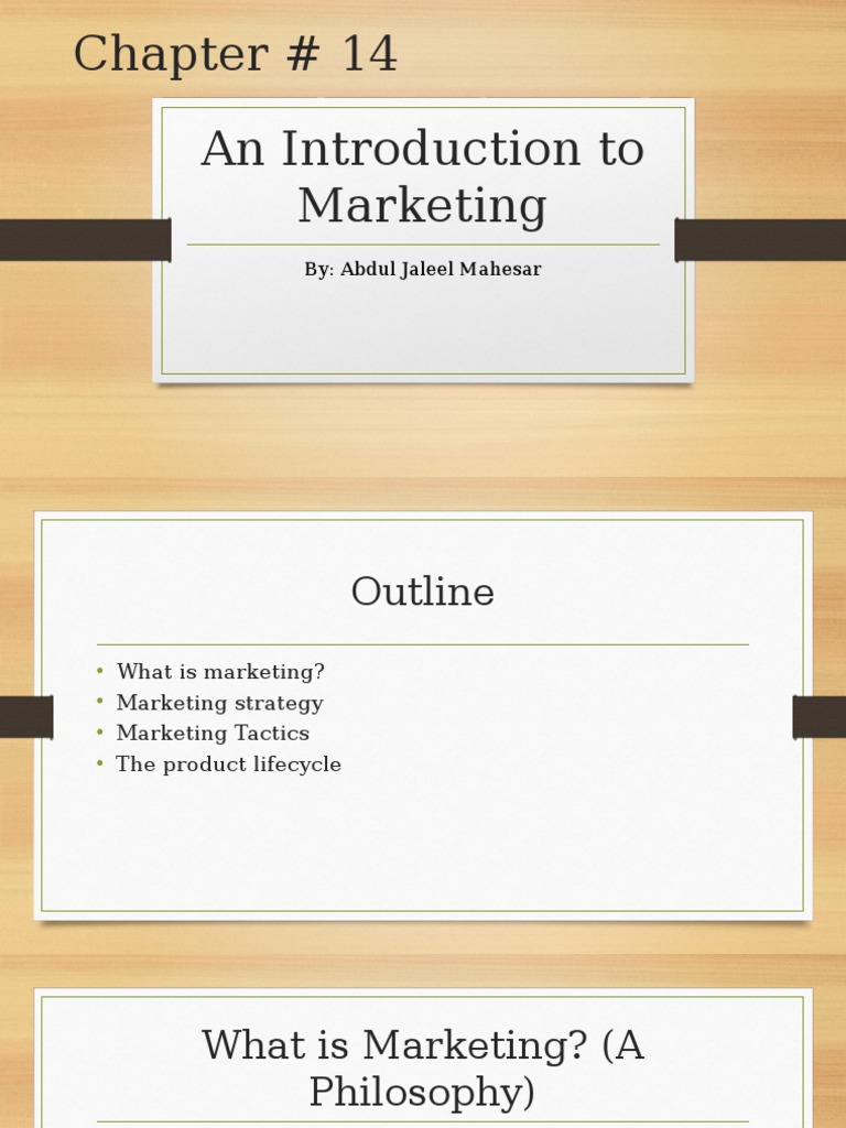 An Introduction To Marketing | PDF | Strategic Management | Marketing