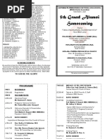 ALUMNI Homecoming Programme Script | PDF | Entertainment (General)