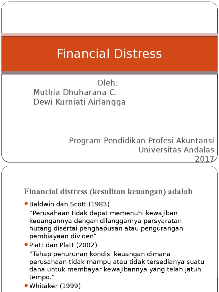 Financial Distress | PDF