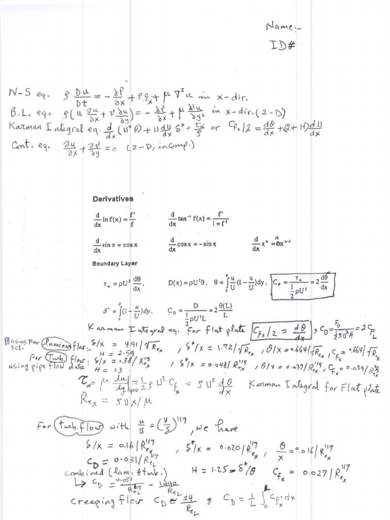 M2 Formula Sheet PDF | PDF