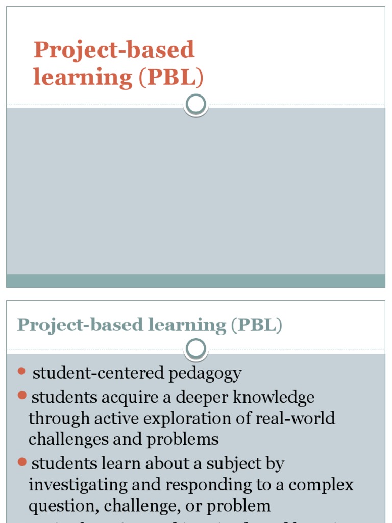 Project Based Learning | PDF