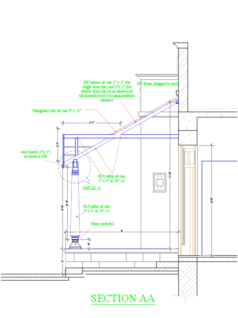 Porch Section and Dimensions Details | PDF | Home & Garden