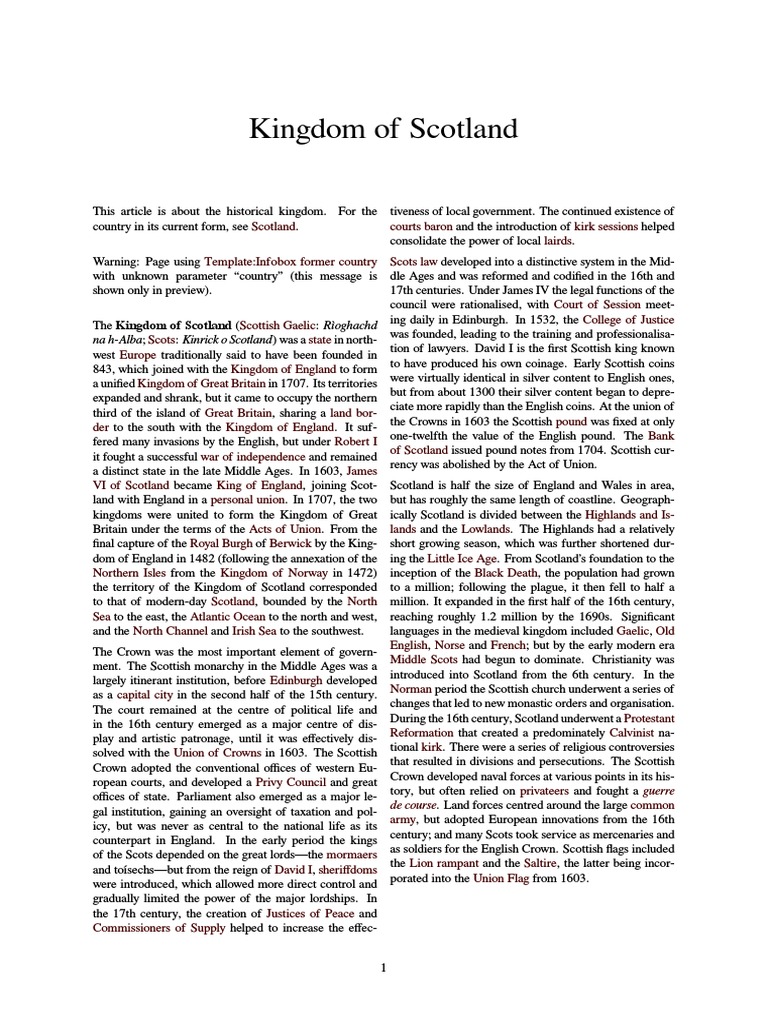 Kingdom of Scotland | PDF | Scotland | United Kingdom