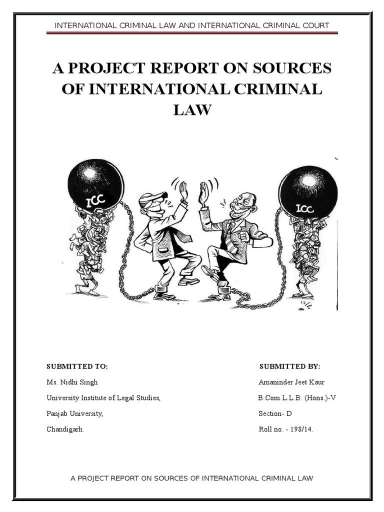 A Project Report On Sources of International Criminal LAW | PDF ...