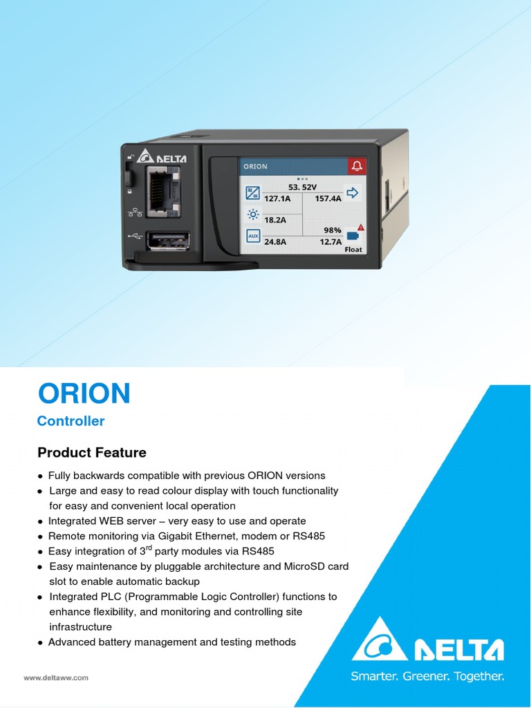 Factsheet TPS Controllers ORION Touch en | PDF | Programmable Logic ...