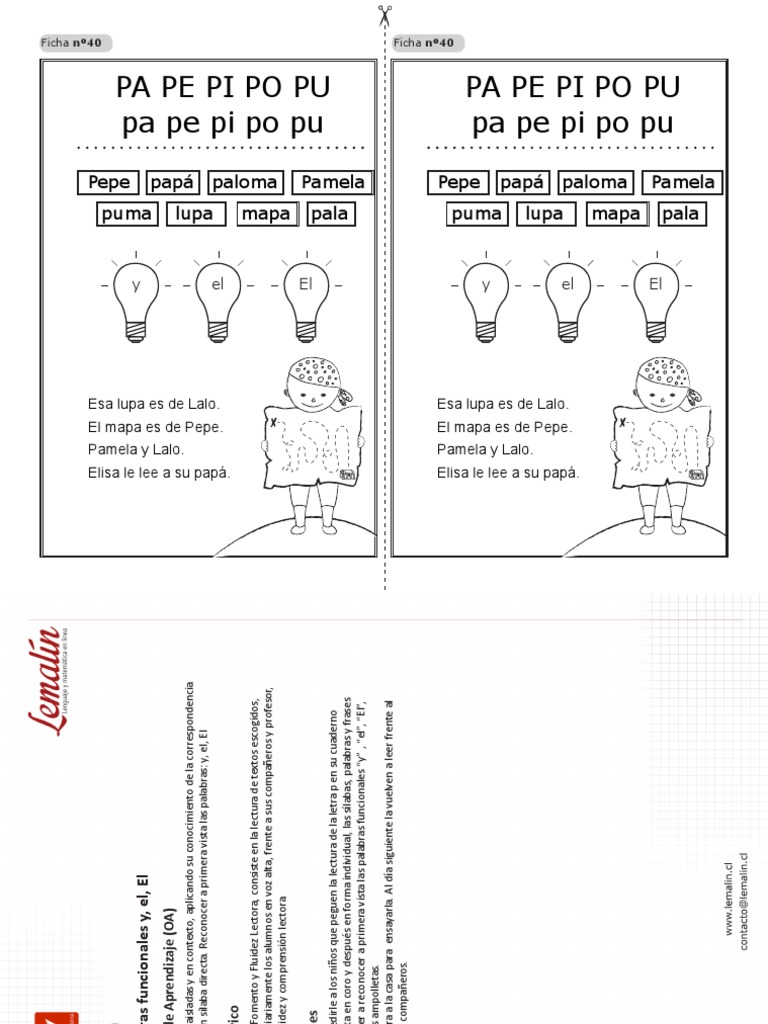 Ficha Lectura Letra P | PDF | Semiótica | Teoría de la educación