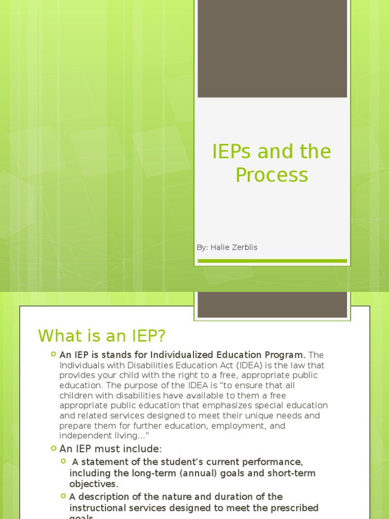 Edu 201-Iep Presentation | PDF | Individualized Education Program ...