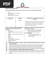 CVC Lesson Plan: Applicable For All CVC Words To Practice | PDF ...