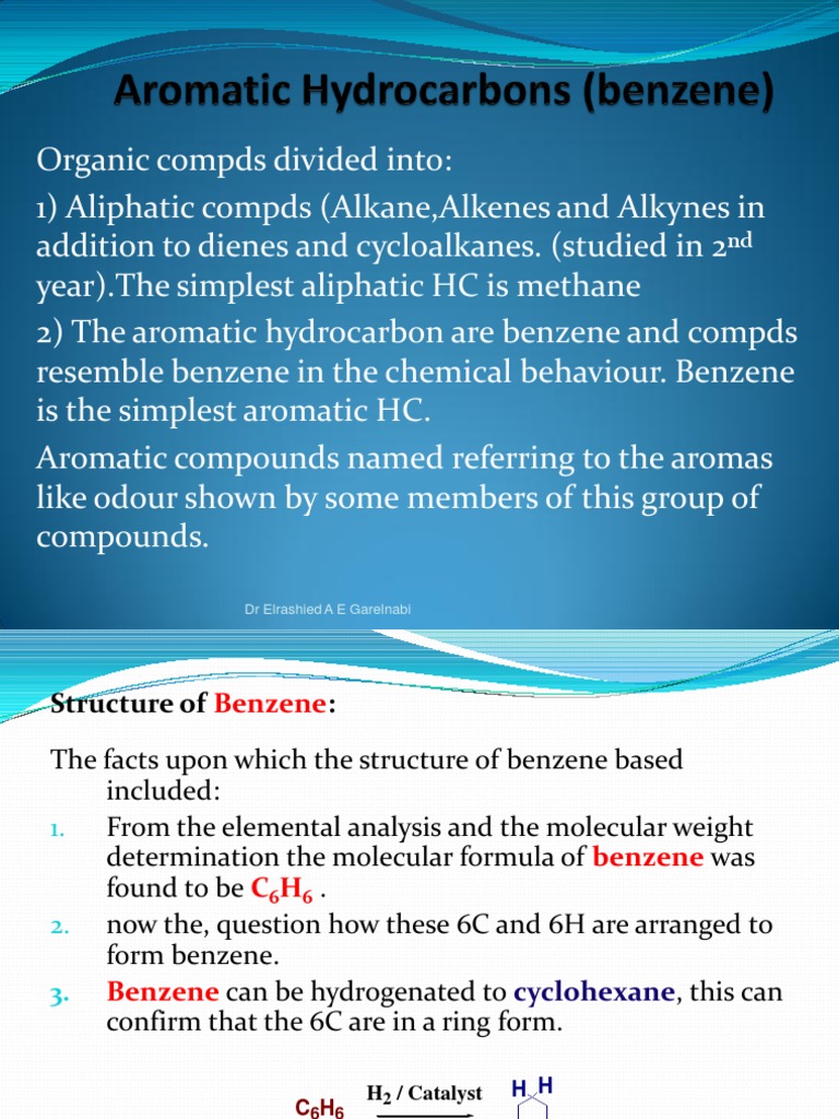 01 Aromatic Hydrocarbons Benzene | PDF | Aromaticity | Benzene