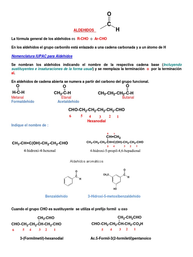Nomenclatura Aldehidos y Cetonas-A | Aldehído | Cetona