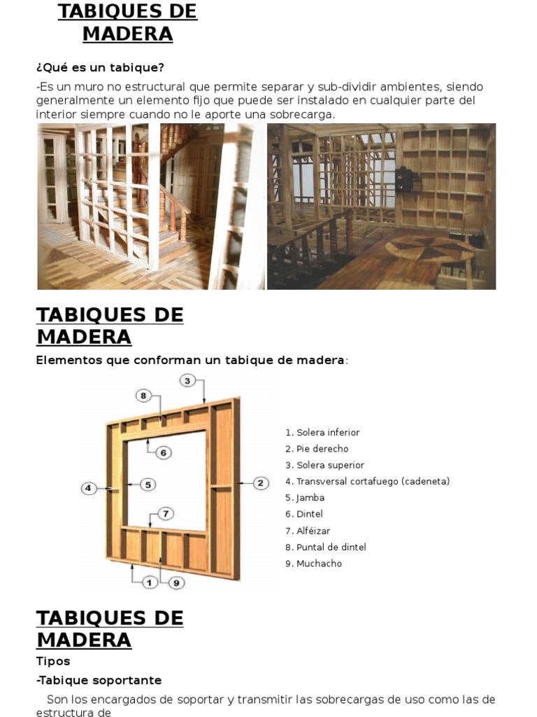 Tabiques de Madera