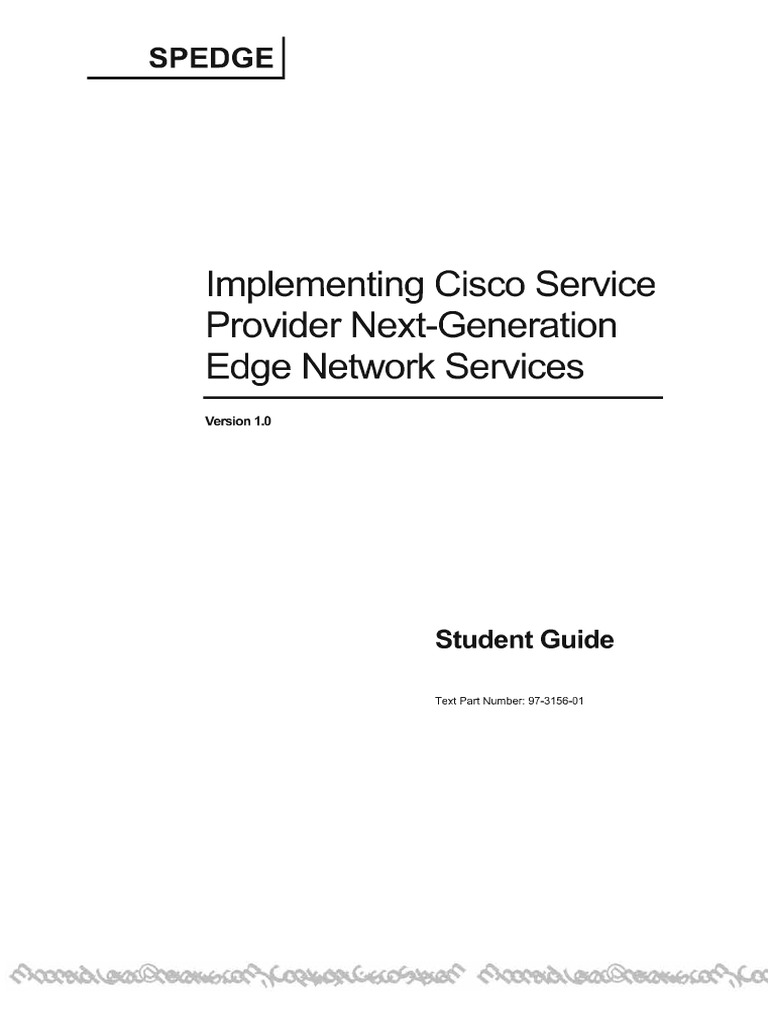 CCNP SP Studyguide | PDF | Virtual Private Network | Multiprotocol Label Switching
