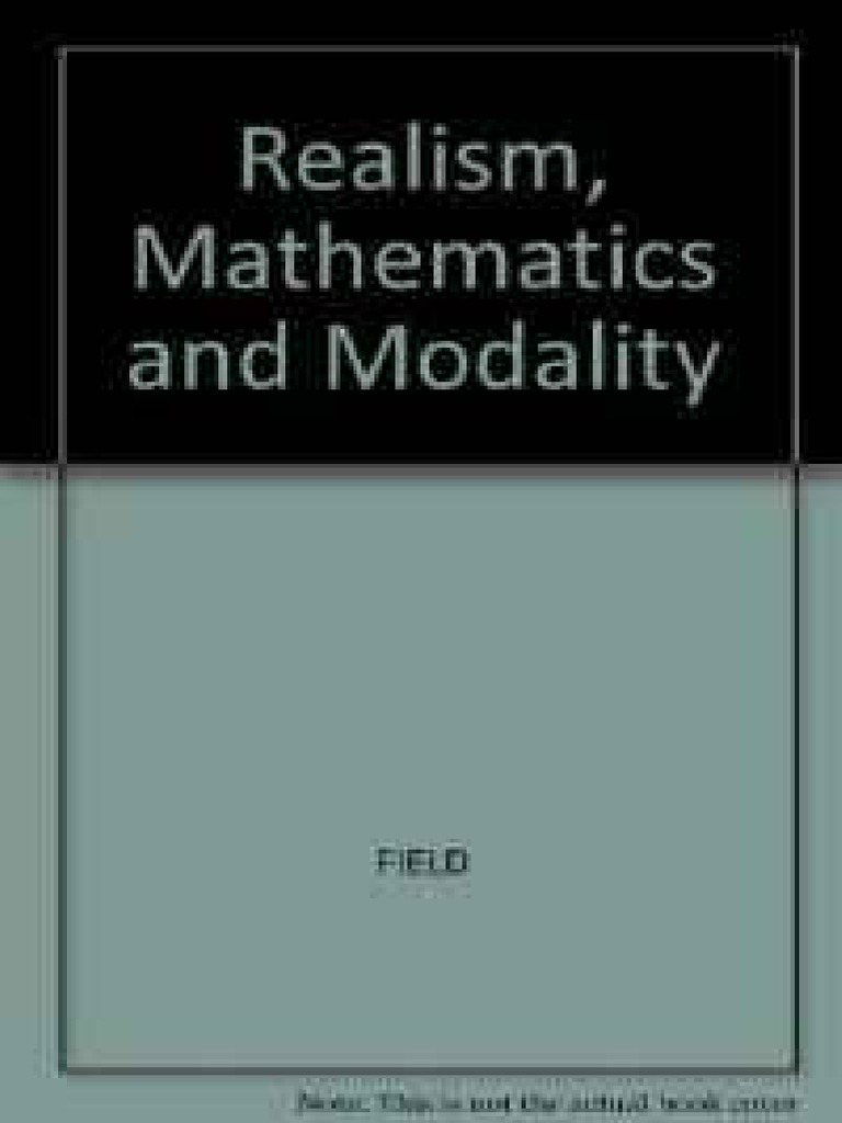 Realism, Mathematics, and Modality | PDF | Teaching Mathematics | Science