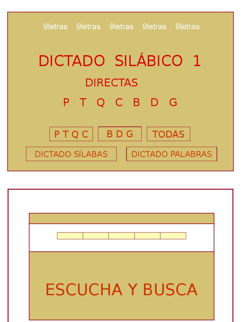 Dictado Silabico | PDF