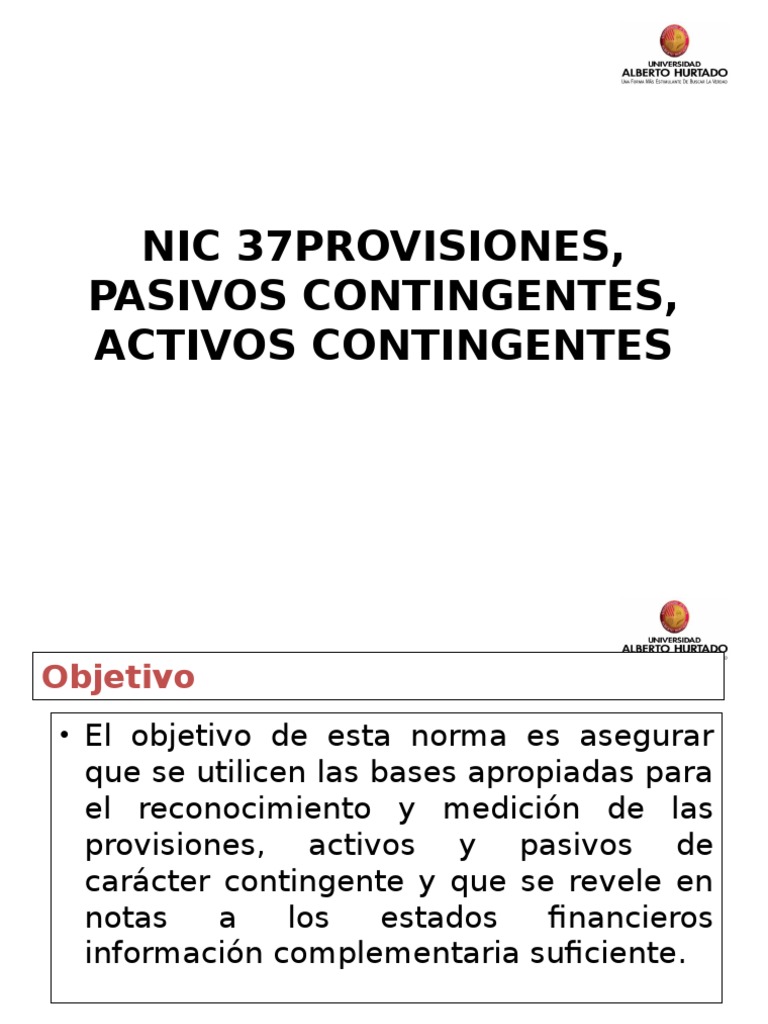 Clase NIC 37 Provisiones | PDF | normas internacionales de INFORMACION ...