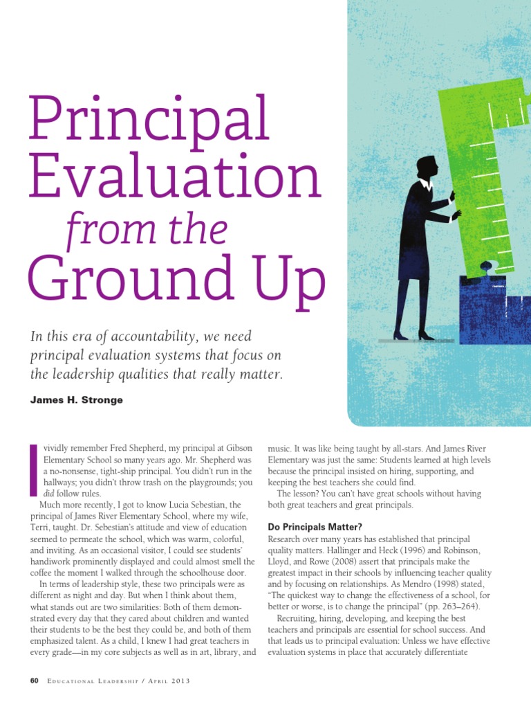 Principal Evaluation From The Ground Up | Download Free PDF ...
