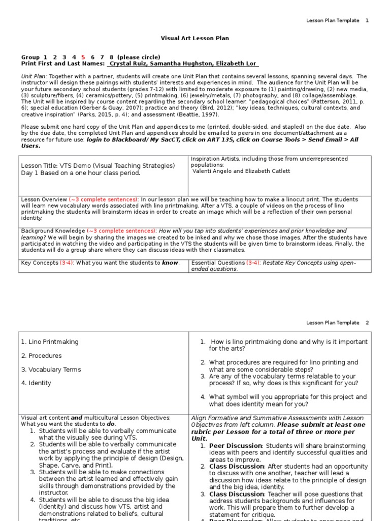 2 Lesson Plans Group5 | Download Free PDF | Lesson Plan | Design