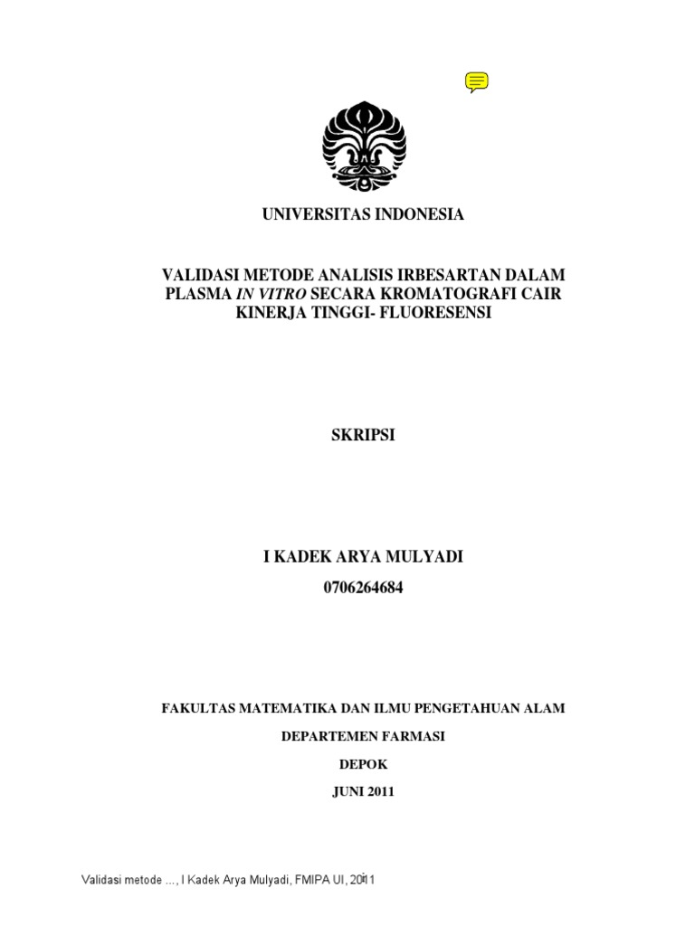 Validasi MA Irbesartan PDF | PDF